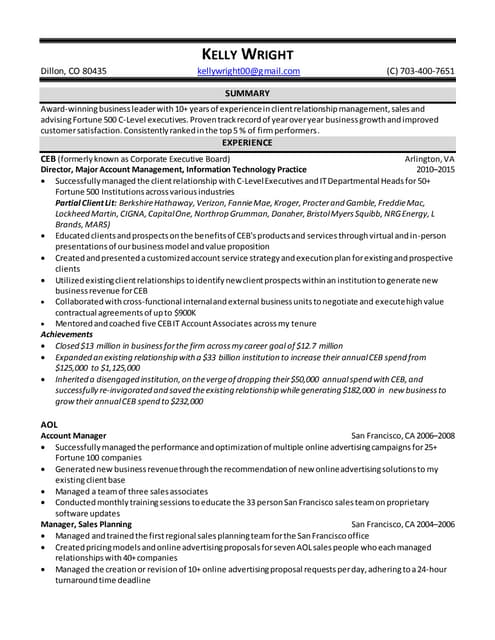 Chamberlin resume_Execunet | DOCX | Sales | Business