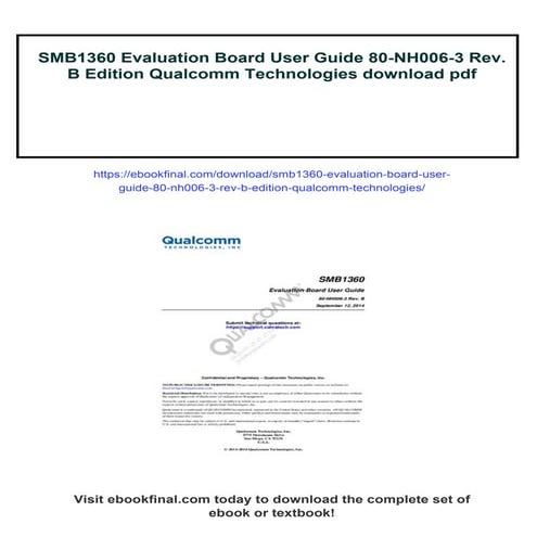 SMB1360 Evaluation Board User Guide 80-NH006-3 Rev. B Edition Qualcomm ...