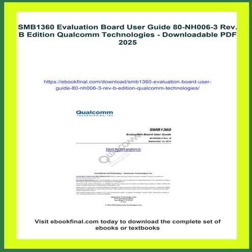 SMB1360 Evaluation Board User Guide 80-NH006-3 Rev. B Edition Qualcomm ...
