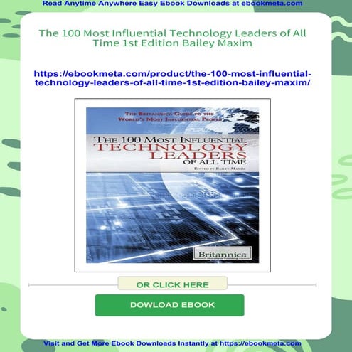 The 100 Most Influential Technology Leaders of All Time 1st Edition ...