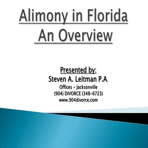 Alimony In Florida - An Overview | PPT