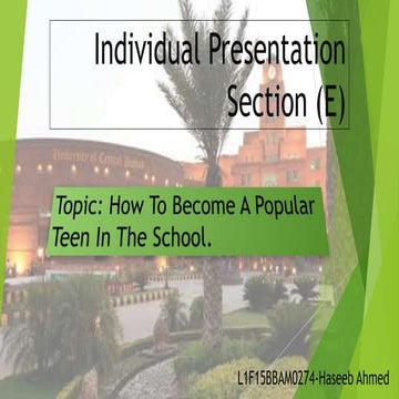 Individual presentation | PPTX