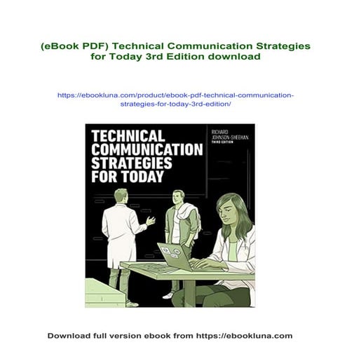 (eBook PDF) Technical Communication Strategies for Today 3rd Edition | PDF
