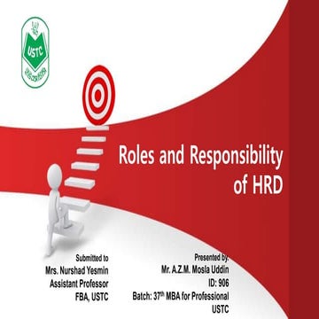 Roles and Responsibility of HRD | PPTX | Human Resources | Business