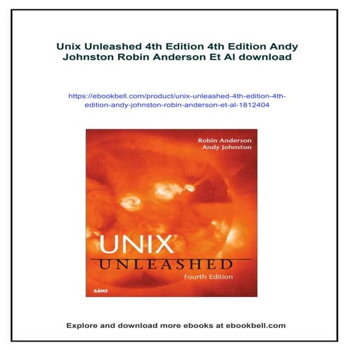 Unix Unleashed 4th Edition 4th Edition Andy Johnston Robin Anderson Et Al | PDF