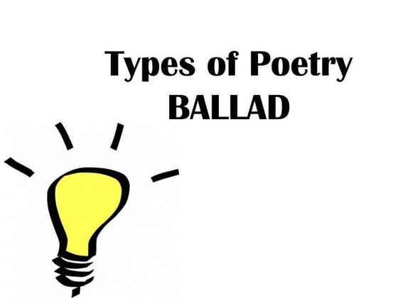 Characteristics_of_Ballads_Presentation.pptx | Poetry | Books and ...