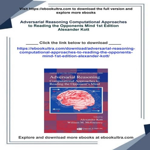 Adversarial Reasoning Computational Approaches to Reading the Opponents Mind 1st Edition ...