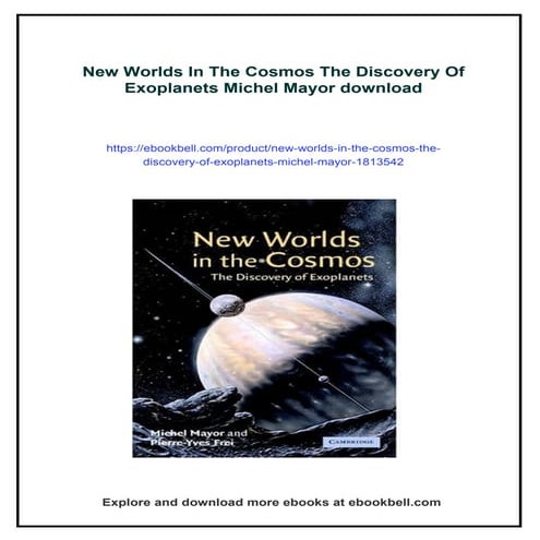 New Worlds In The Cosmos The Discovery Of Exoplanets Michel Mayor | PDF