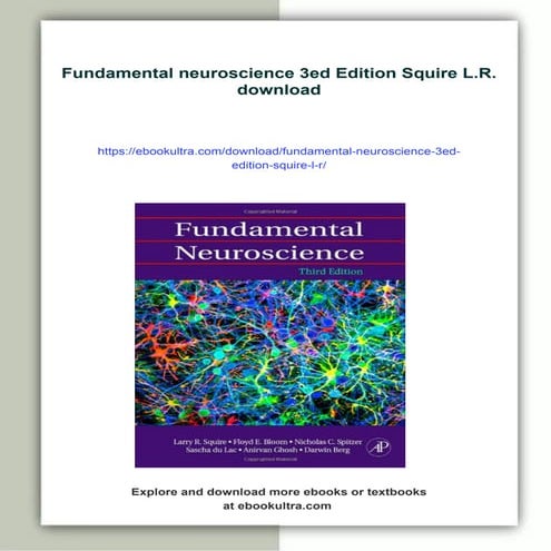 Fundamental neuroscience 3ed Edition Squire L.R. | PDF