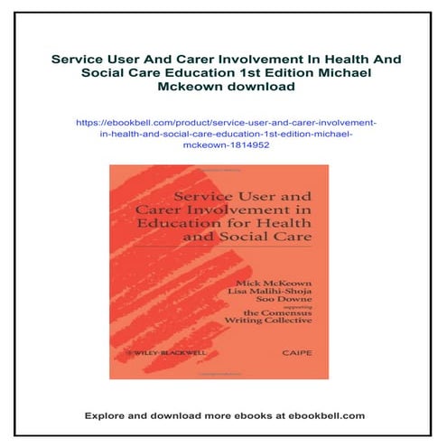 Service User And Carer Involvement In Health And Social Care Education ...
