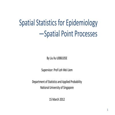 Spatial Point Processes and Their Applications in Epidemiology | PDF