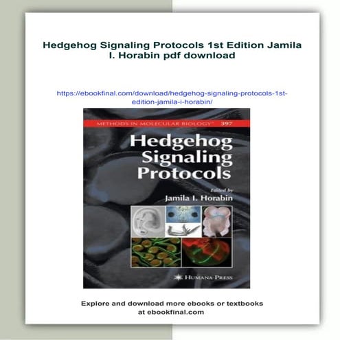 Hedgehog Signaling Protocols 1st Edition Jamila I. Horabin | PDF