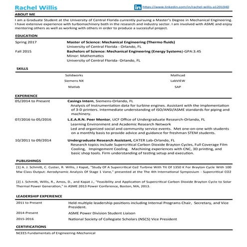 Resume Rachel Willis | PDF
