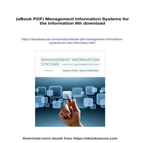 (eBook PDF) Management Information Systems for the Information 9th | PDF