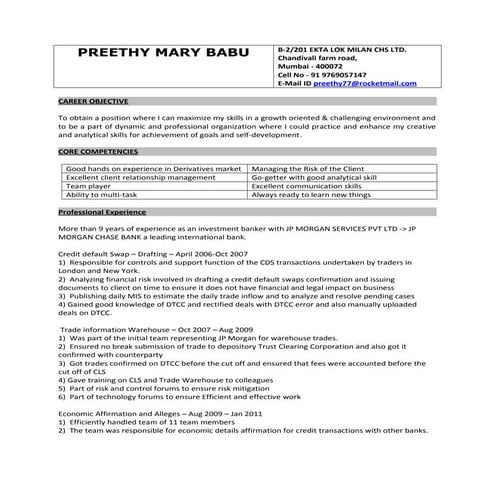 Preethy CV | DOC