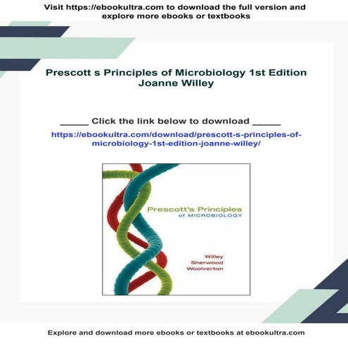 Prescott s Principles of Microbiology 1st Edition Joanne Willey | PDF
