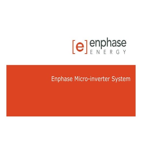 9096 Enphase Introduction | PDF