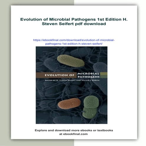 Evolution of Microbial Pathogens 1st Edition H. Steven Seifert | PDF
