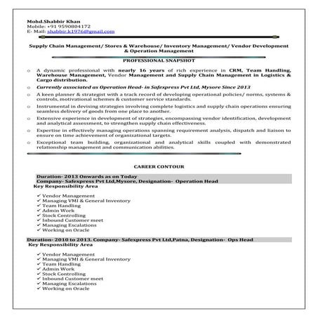 cv-Shabbir -1- | PDF