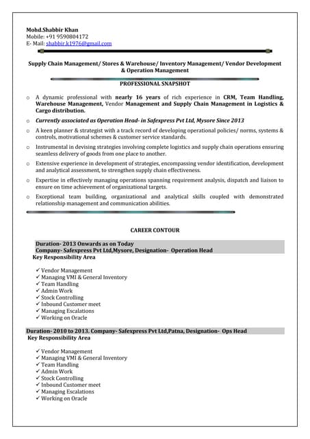 Iftikhar Ahmad CV | PDF