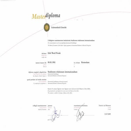 e. Pronk - Masterdiploma International Relations | PPT