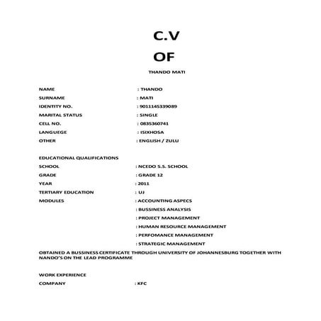 THANDO CV | DOCX