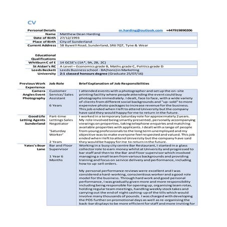 CV - Matthew Harding | DOCX