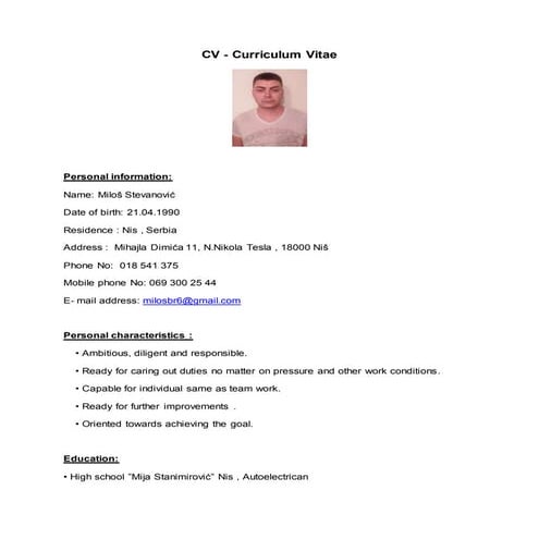 BEKA CV .original | DOC