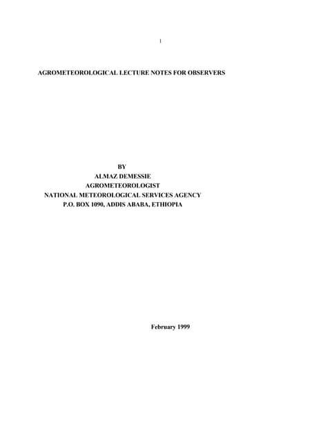 Use of agro meterological instruments in agriculture | PPT