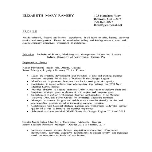 BETH'S RESUME | PDF