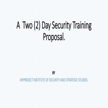 A Two (2) Day Security powerpoint | PPTX