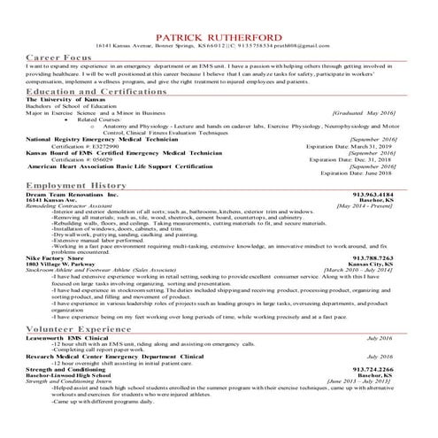 Resume 2016 | PDF | Free Download