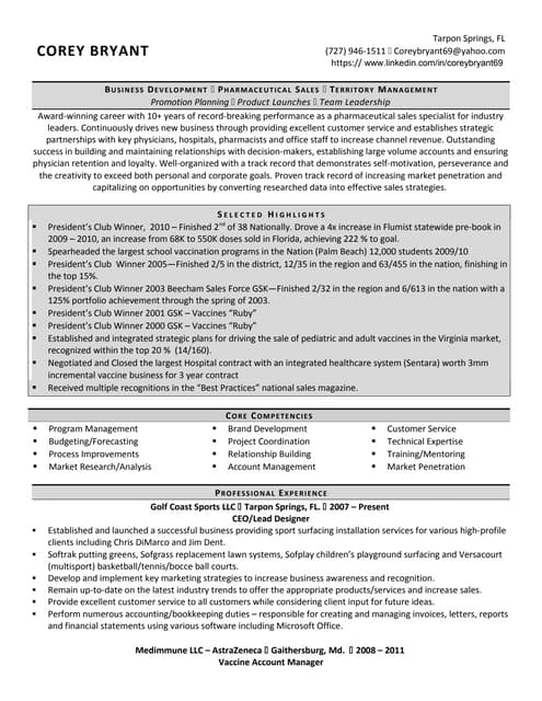 AAAA RESUME (MVcc) | DOC | Pharmaceutical Industry | Industries