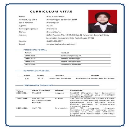 2. CV Riza Juwita Dewi | PDF