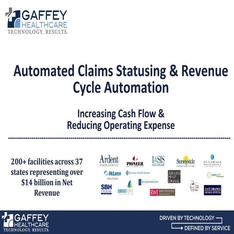 GAFFEYAutomated Claims Statusing Drives Results | PPTX