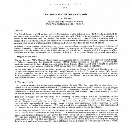 The Design of VLSI Design Methods | PDF