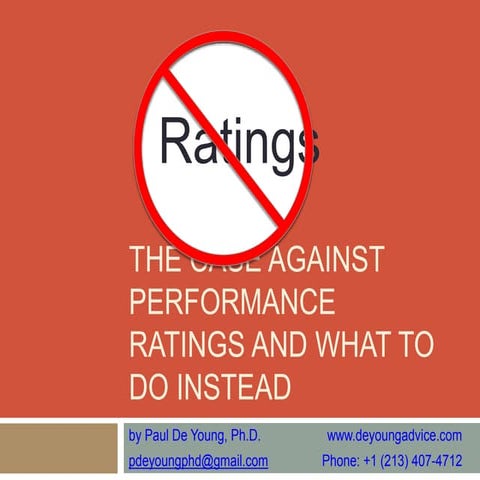 The case against performance ratings and what to do instead. | PDF