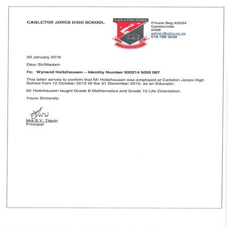 E. Carleton Jones High School – Reference | PDF