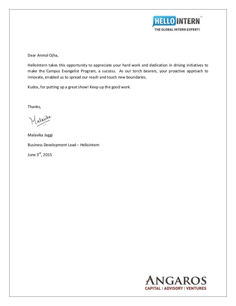 Brand Ambassador Letter AnmolOjha Brand Ambassador Letter AnmolOjha