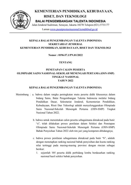 Sk pemenang-ksn-sd-tingkat-nasional-2020 | PDF