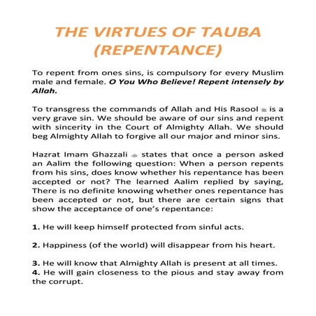 Repentance (Tawbah) | PPTX
