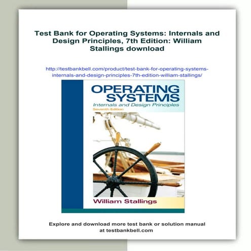 Test Bank for Operating Systems: Internals and Design Principles, 7th ...