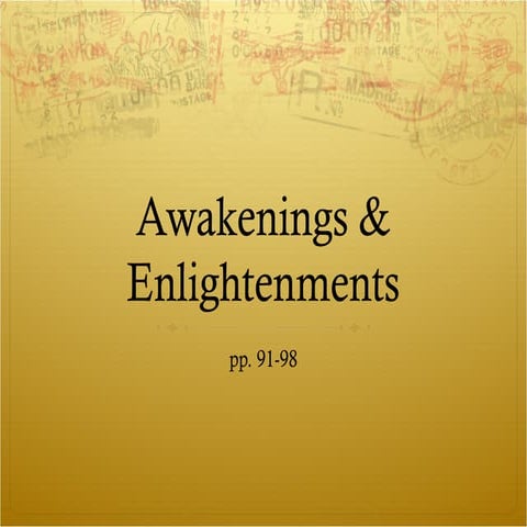 Great Awakening & the Enlightenment | PPT