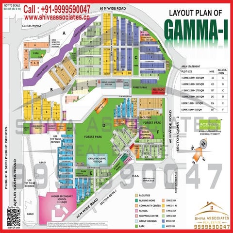 Gamma 1 Greater Noida HD Map Layout Plan of Gamma 1 | Shiva Associates ...
