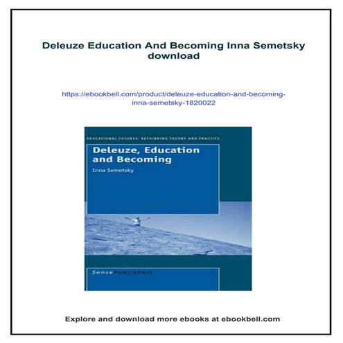 Educational Lifeforms Deleuzian Teaching And Learning Practice David R ...