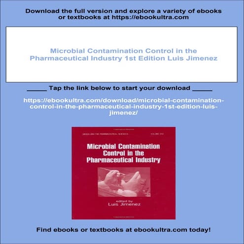 Microbial Contamination Control in the Pharmaceutical Industry 1st ...