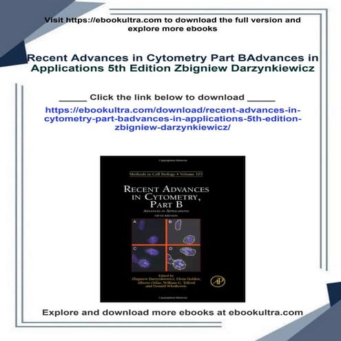 Recent Advances in Cytometry Part BAdvances in Applications 5th Edition ...