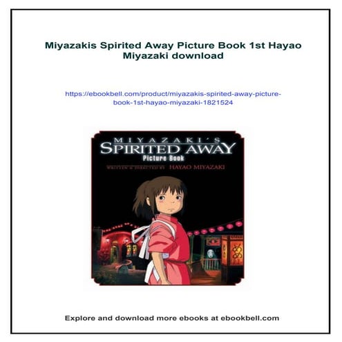 Miyazakis Spirited Away Picture Book 1st Hayao Miyazaki | PDF