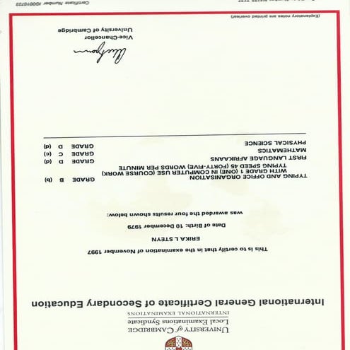 IGCSE Certificate | PDF