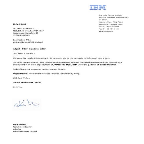 Internship certificate | PDF